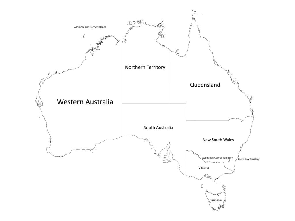 Australia labeled map | Labeled Maps