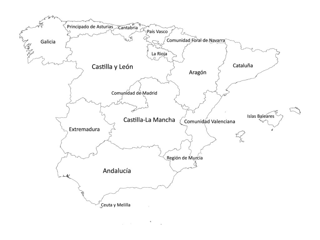 Spain labeled map | Labeled Maps
