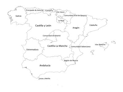 Spain labeled map | Labeled Maps
