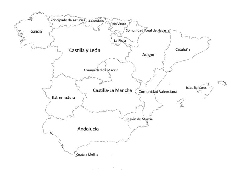 Spain labeled map | Labeled Maps