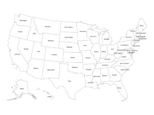 United States labeled map | Labeled Maps