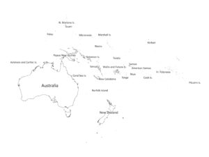 Oceania labeled map | Labeled Maps
