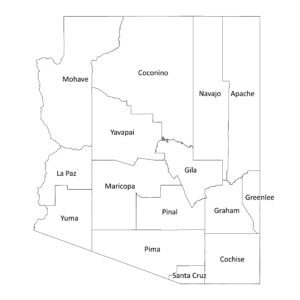 Arizona labeled map | Labeled Maps