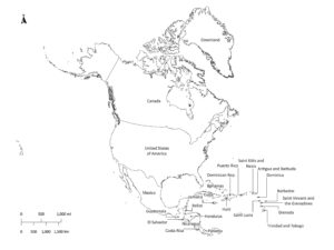 North America labeled map | Labeled Maps