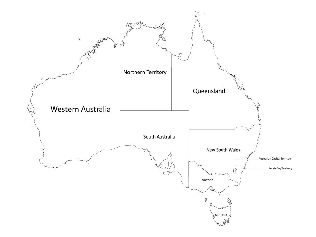 Australia labeled map | Labeled Maps